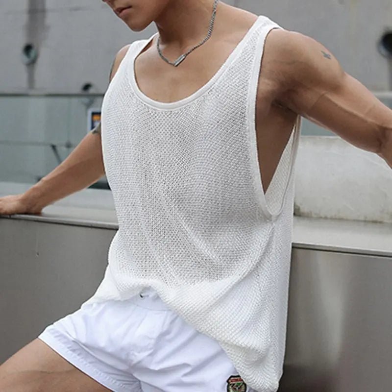 Powder Mesh Muscle Shirt - Comfortable & Stylish | Oh My Underwear – Oh My!